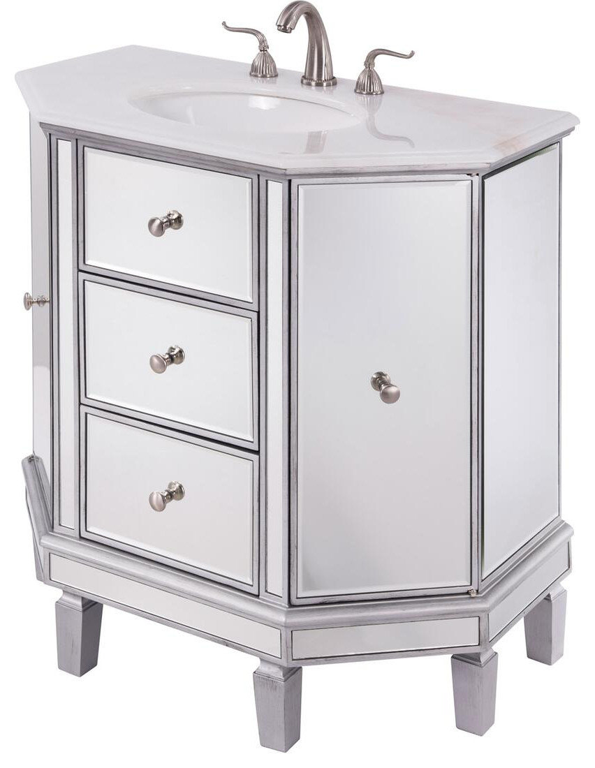 35" Single Bathroom Vanity - Traditional - Bathroom Vanities And Sink ...