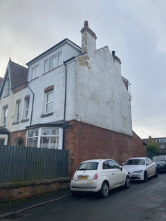 Render colour for red brick end terrace | Houzz UK