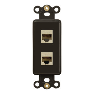 2-Data Jack Rocker Wall Plate Insert - Traditional - Switch Plates And ...
