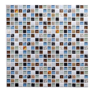 Glass Squares Mosaic 3D Wall Panels - Traditional - Wall Panels - by ...