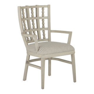 Norene Gray Armchair, Demetria Parchment - French Country - Dining ...