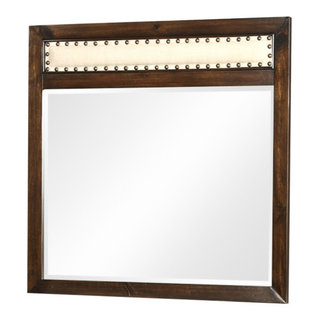 BM123547 Orlaith Transitional Style Mirror, Walnut - Transitional ...
