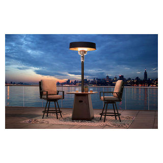 Sunjoy 45,000 BTU Black Steel Frame Outdoor Patio Standing Propane ...