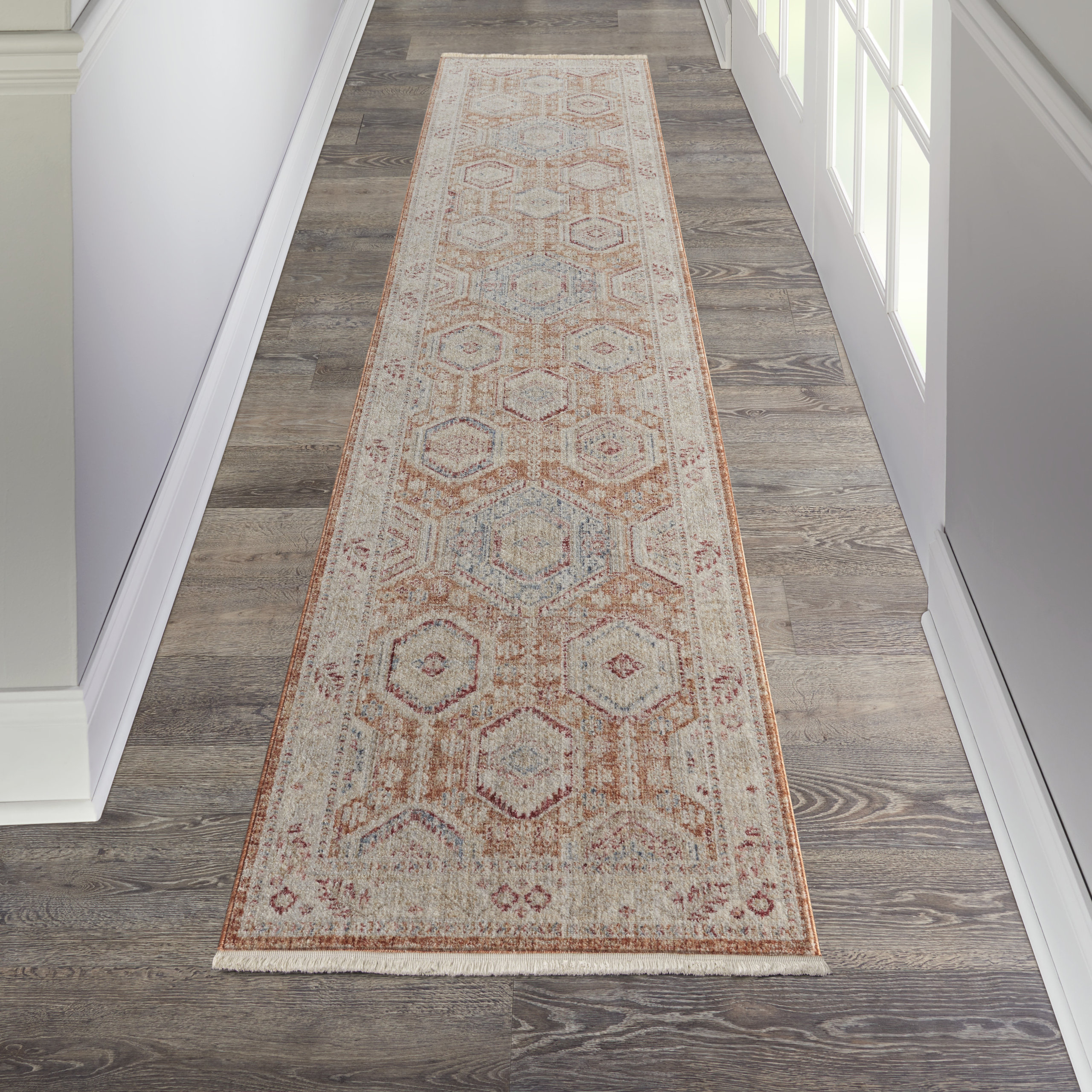 Nourison Homestead HMS01 Runner Rug, Brick, 2'7" x 12' - Transitional ...