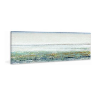 "Turquoise Mist III" Painting Print on Wrapped Canvas, 45"x15 ...