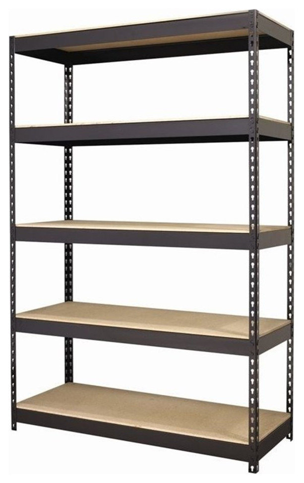 Pemberly Row 48x72 Heavy Duty 5 Shelf Storage Unit - Transitional ...