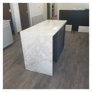 Dekton Bergen Waterfall Desk - Houston - by Wave Granite & Marble | Houzz