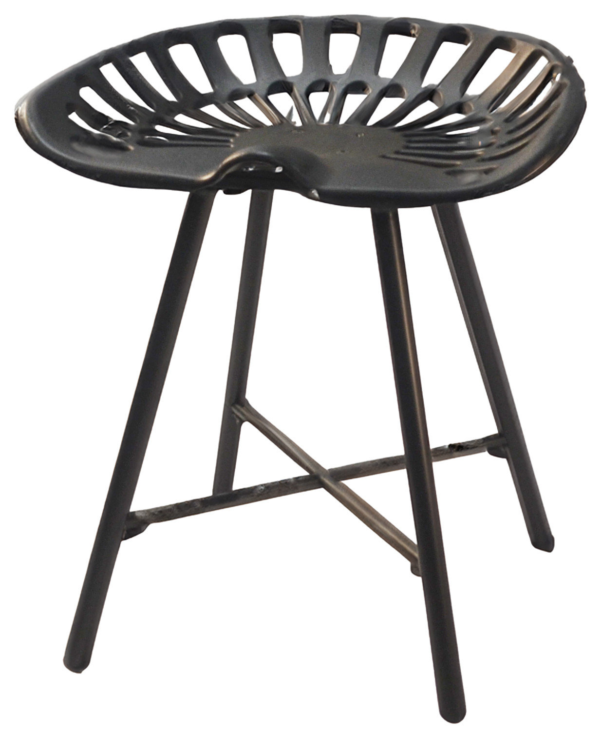 Jace Tractor Seat Fireside Bench, Black - Industrial - Accent And ...