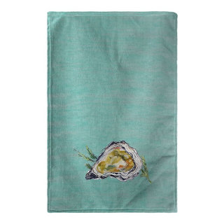 Betsy Drake Oyster Teal Beach Towel, One Size - Beach Style - Beach ...
