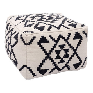 Lizardo Ottoman Beige/Black - Southwestern - Footstools And Ottomans ...