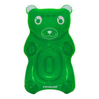60" Green and White Gummy Bear Swimming Pool Float - Modern - Pool Toys ...