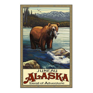 by Artist Paul A. Lanquist Juneau Alaska Land Of Art Print, 12"x18 ...