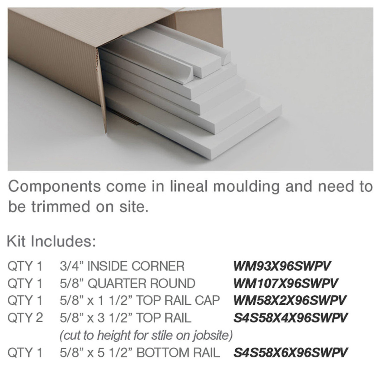 Adjustable Wall Panels, Deluxe Shaker PVC Wainscoting Kit, Heights Up ...