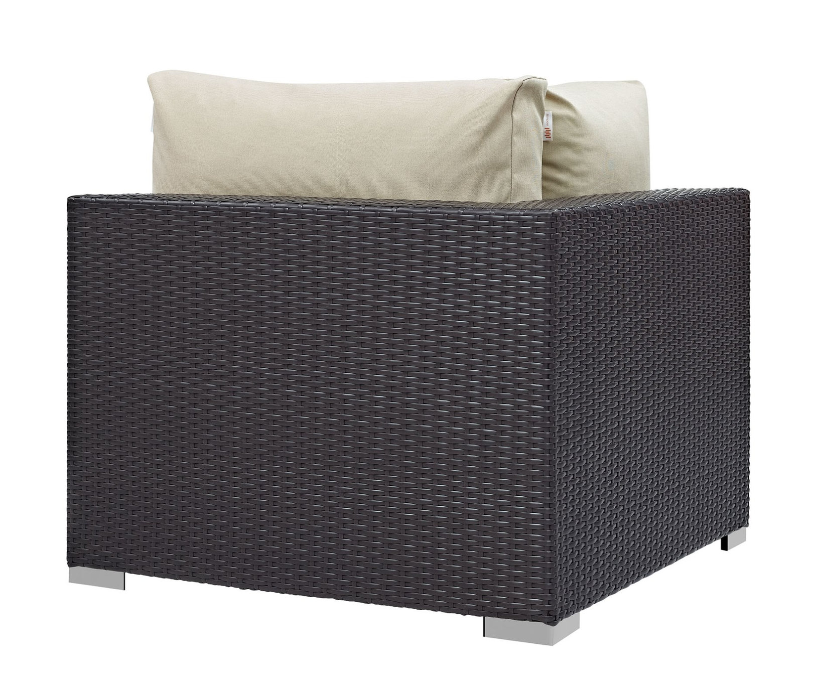 Modern Contemporary Urban Outdoor Patio Corner Lounge Chair, Beige ...