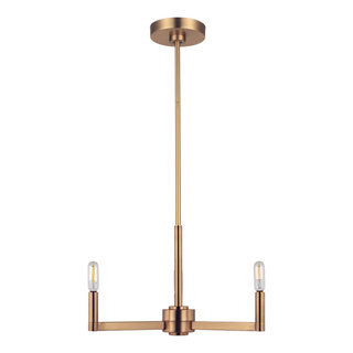 Fullton 3-Light Chandelier, Satin Brass - Transitional - Chandeliers ...