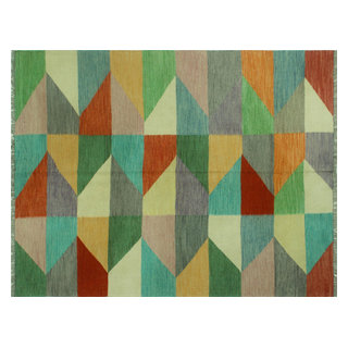 Winchester Kilim Hellboy Rust/Purple Rug, 5'1x6'6, 5'1x6'6 ...