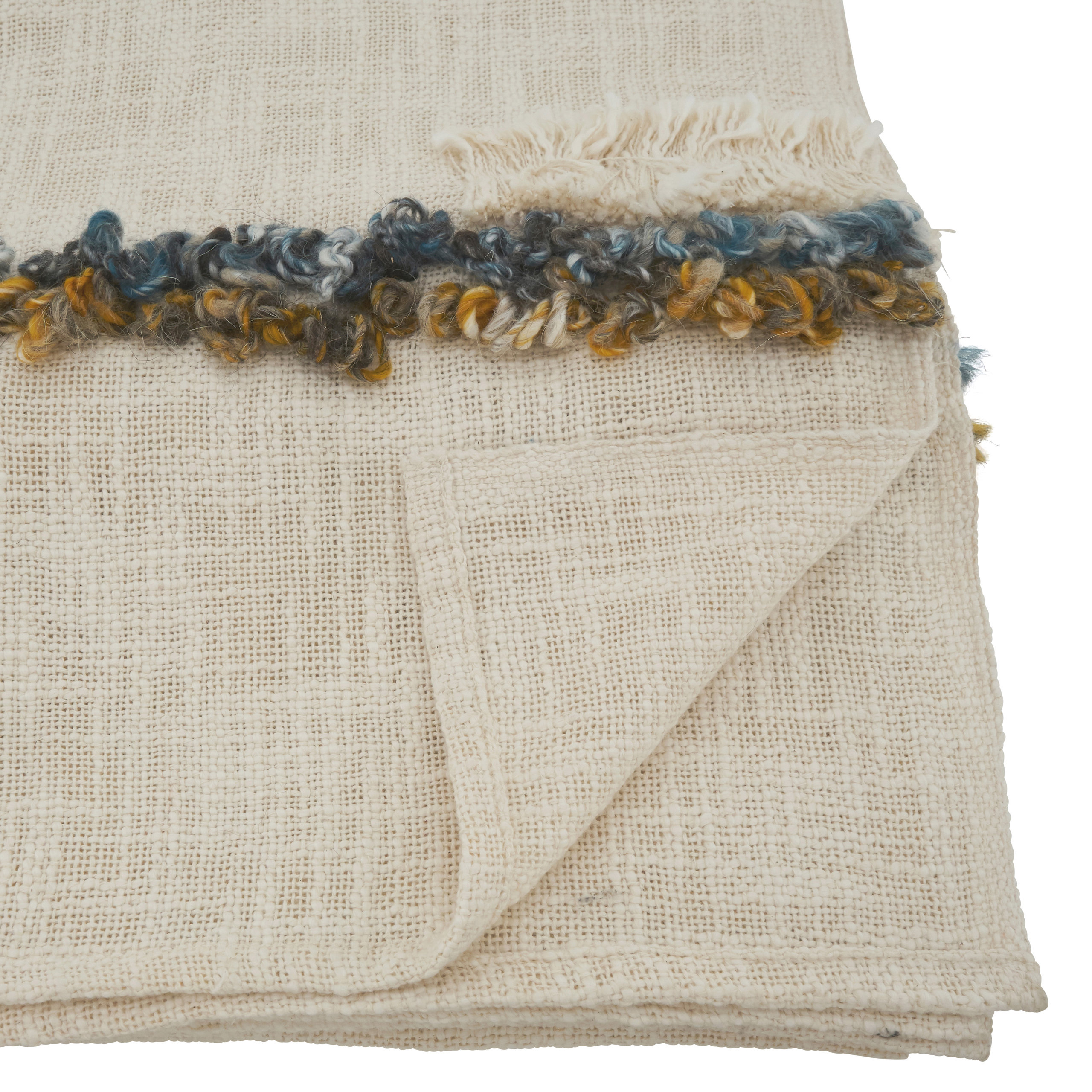 Embroidered Design Cotton Throw - Contemporary - Throws - by Saro ...