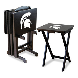 Michigan State TV Snack Tray Set - Contemporary - Tv Trays - by ...