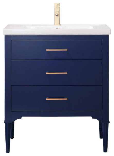 Design Element Mason 30" Transitional Single Sink Bathroom Vanity ...