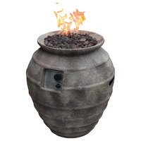Pompeii Concrete 26" Tall Fire Column by Modeno - Rustic - Fire Pits ...
