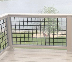 Cable railing on porch