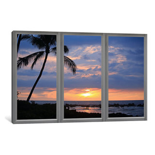 "Beach Sunset Window View Gallery" by iCanvas, 12x8x0.75", 18x12x1.5 ...