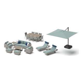 Portofino Comfort 20 Piece Sunbrella Motion Wood Estate, Cover Set ...