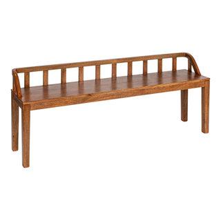 Mango Wood Bench, Natural - Transitional - Accent And Storage Benches ...
