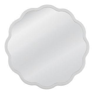 Azalea Scalloped Wall Mirror - White - Contemporary - Wall Mirrors - by ...