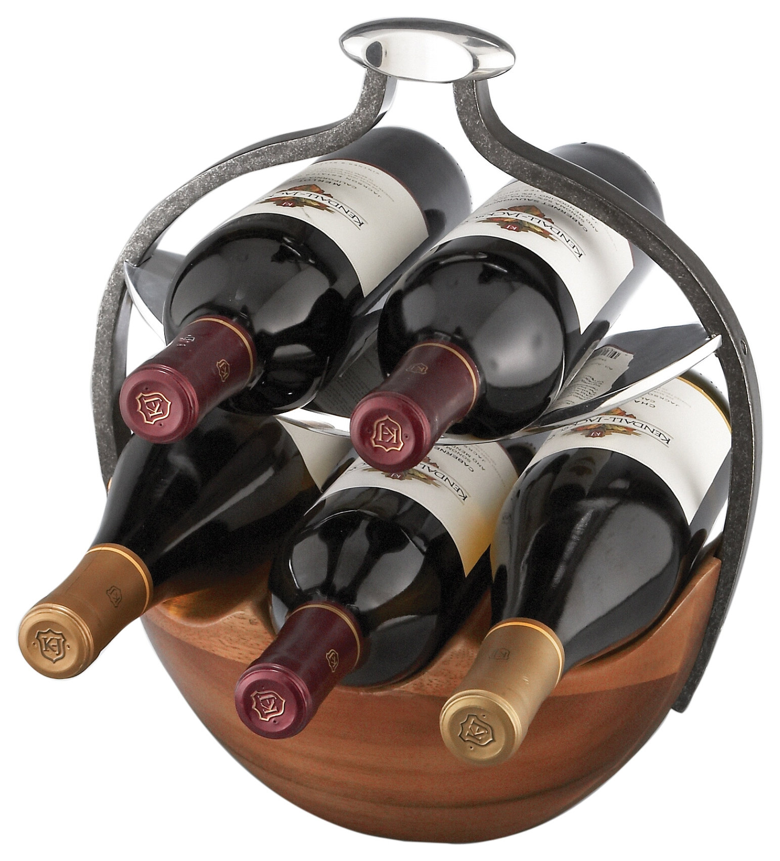 Nambe Anvil Alloy Wine Basket - Industrial - Wine Racks - by BIGkitchen ...