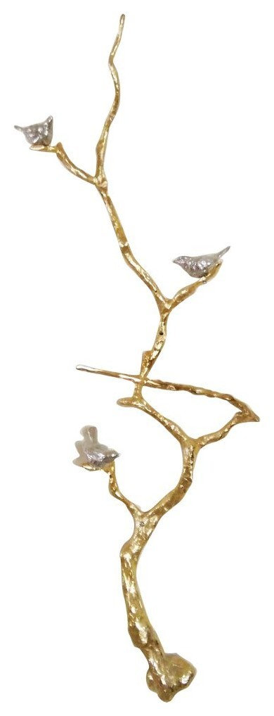 Aluminum Branch Decor, Gold and Silver - Contemporary - Decorative ...