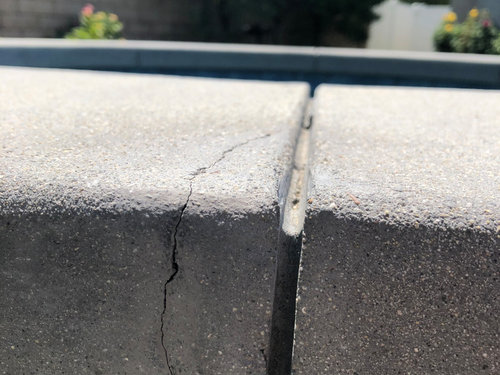 New spa coping cracked after a few days!! Please help!