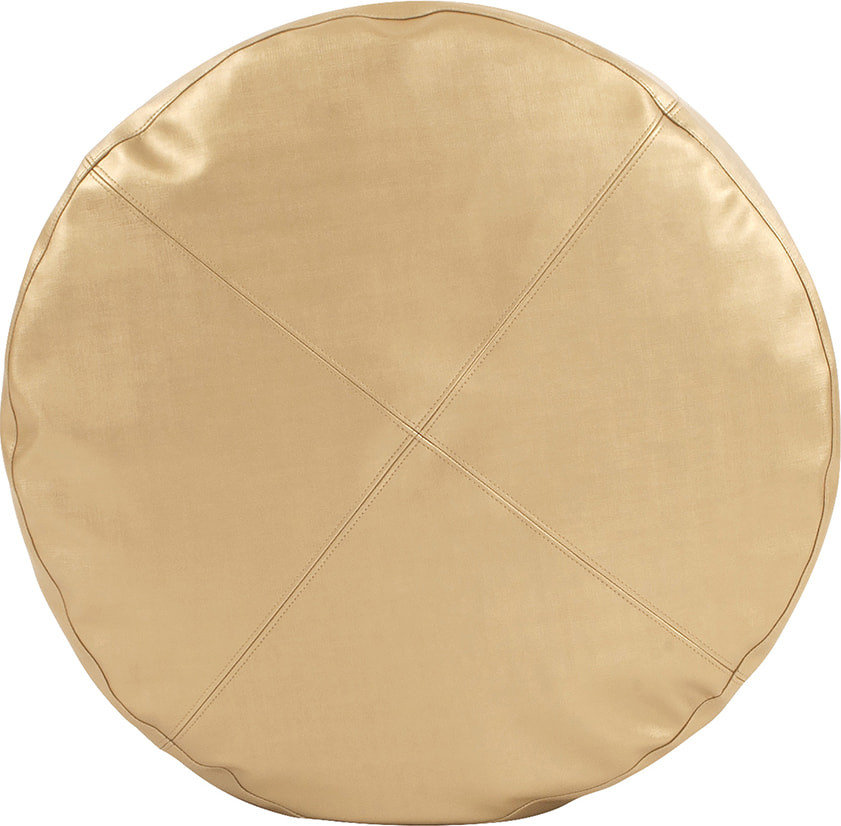 Luxe Gold Tall Pouf Ottoman - Contemporary - Floor Pillows And Poufs ...