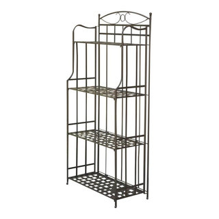 Pemberly Row 4 Tier Iron Bakers Rack in Black - Traditional - Baker's ...