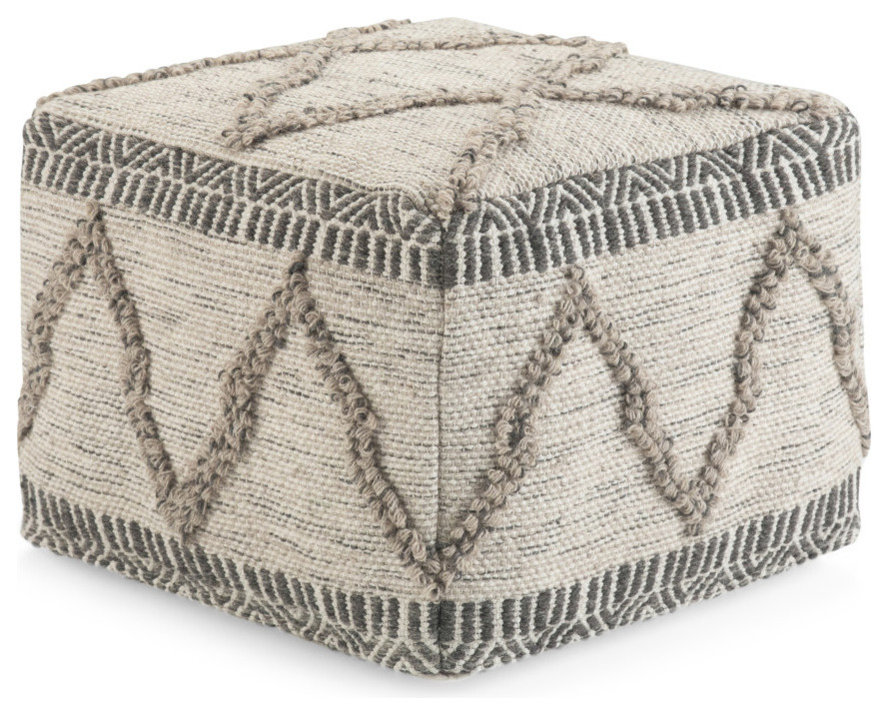 Sweeney Square Pouf - Contemporary - Floor Pillows And Poufs - by Simpli Home Ltd. | Houzz