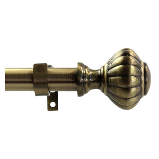 1" Doorknob Drapery Curtain Rod, 48"-84" - Traditional - Curtain Rods ...