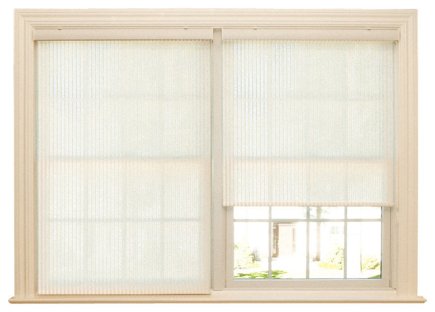 Samoa Premium Single Roller Window Shade, Cream, 30" - Contemporary ...