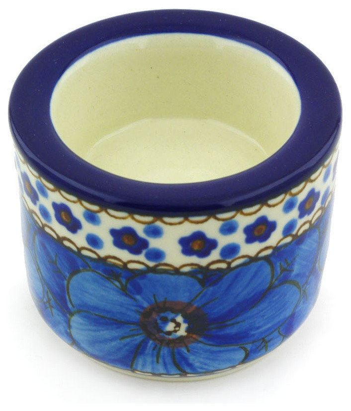 Polmedia Polish Pottery 3" Stoneware Candle Holder - Mediterranean ...