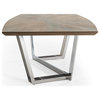 Modrest Gilroy Modern Walnut and Stainless Steel Dining Table ...