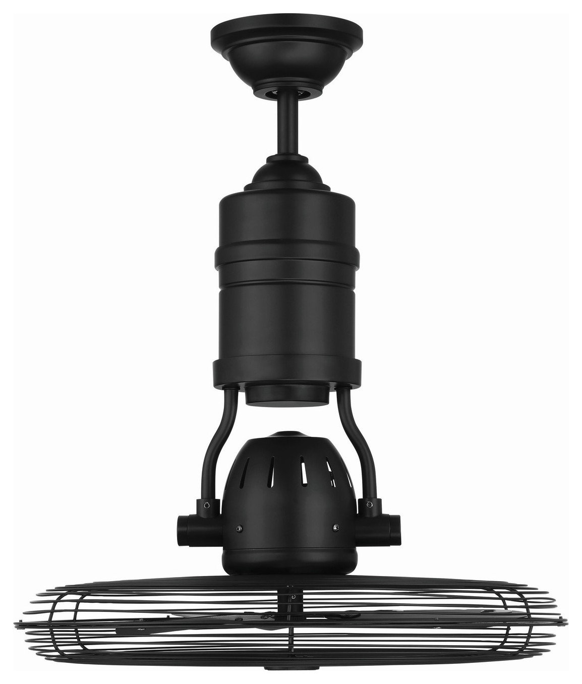 Bellows III Indoor/Outdoor 18" Ceiling Fan, Flat Black - Industrial ...