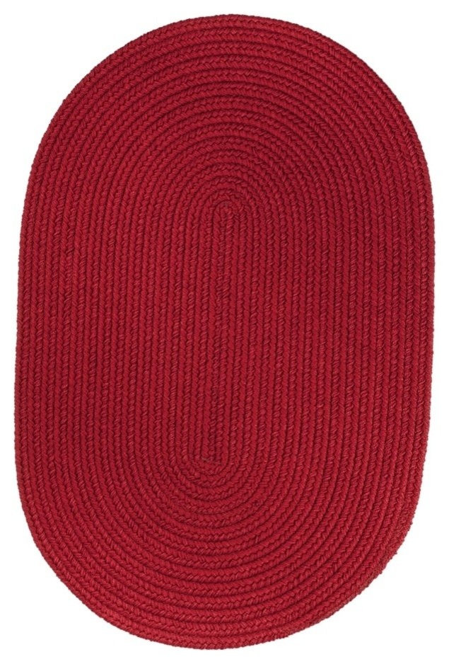 Rhody Rug Wearever Poly Rug, Brilliant Red, 2'X3' Oval, 2'x3' Oval ...