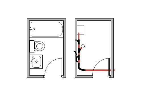 Basement Bathroom DWV layout