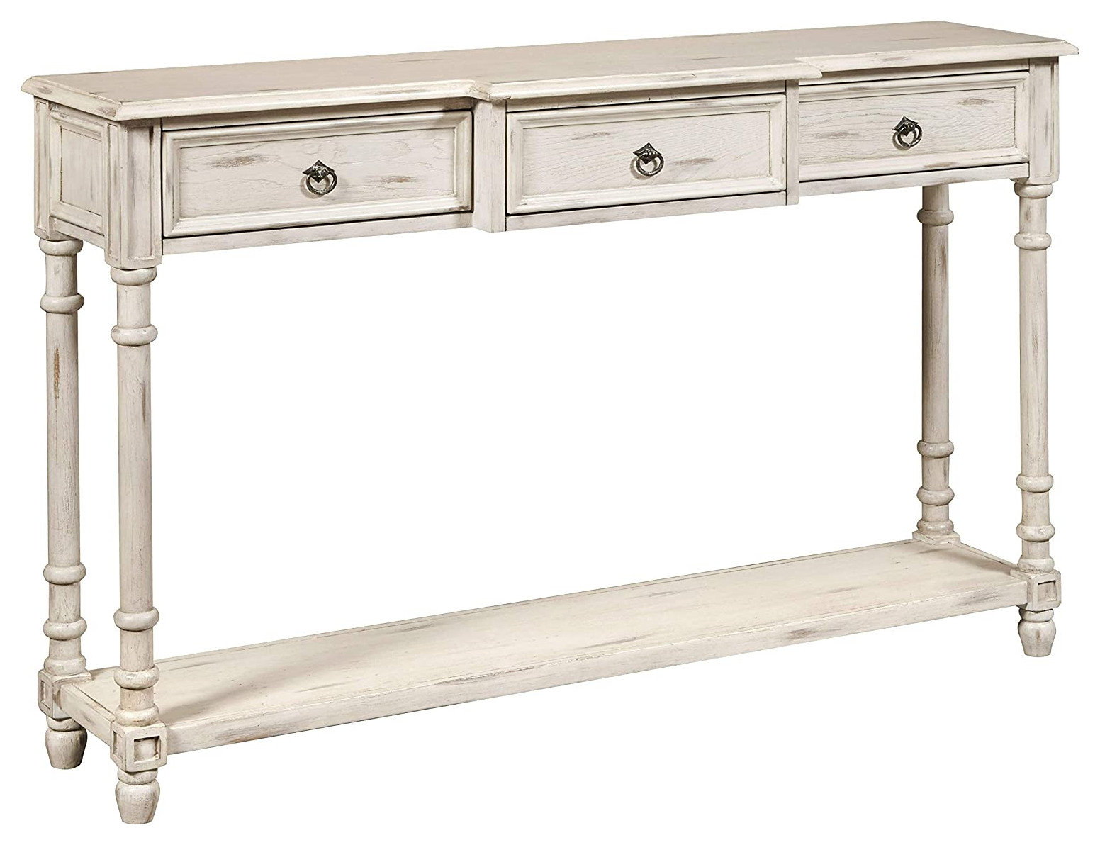 Classic Entryway Console Table with Storage Drawers and Decorative Legs ...
