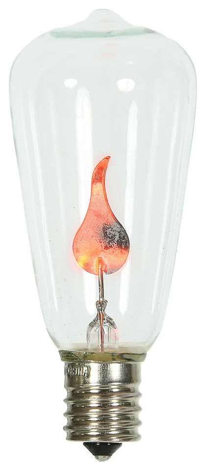 10Pk - Vickerman St40 Clear Flicker Flame E17 Bulb - Incandescent Bulbs - by BulbAmerica | Houzz