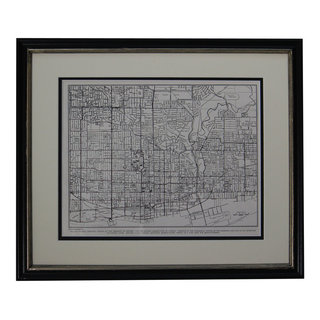 Vintage Toronto, Canada Map, Framed Original Toronto Map- Authentic ...