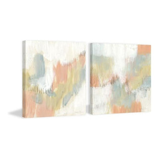 Stitched Pastels III Diptych, 48x48 - Contemporary - Prints And Posters ...
