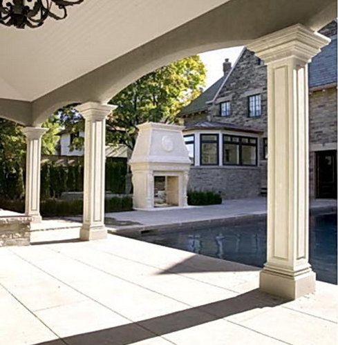Limestone Columns Home Design Ideas, Pictures, Remodel and Decor