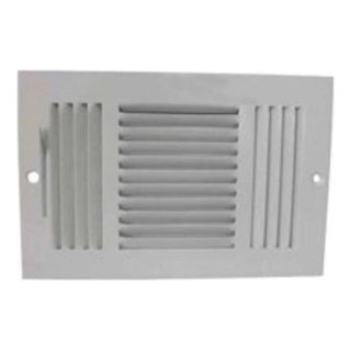 Mintcraft SW03-10X6 3 Way Sidewall Registers, 10" x 6", White ...