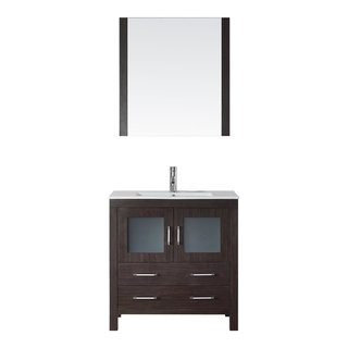 Dior Single Bathroom Vanity Set, Espresso, 31.7", 32"x18"x33" - Modern ...