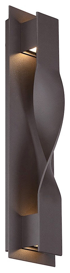 Modern Forms Twist 2-Light LED Wall Light/3000K, Bronze - Outdoor Wall ...